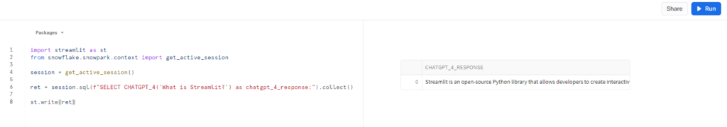 【Snowflake】External Network Accessを使ってGPTをStreamlit in Snowflakeで使う | truestar Blog