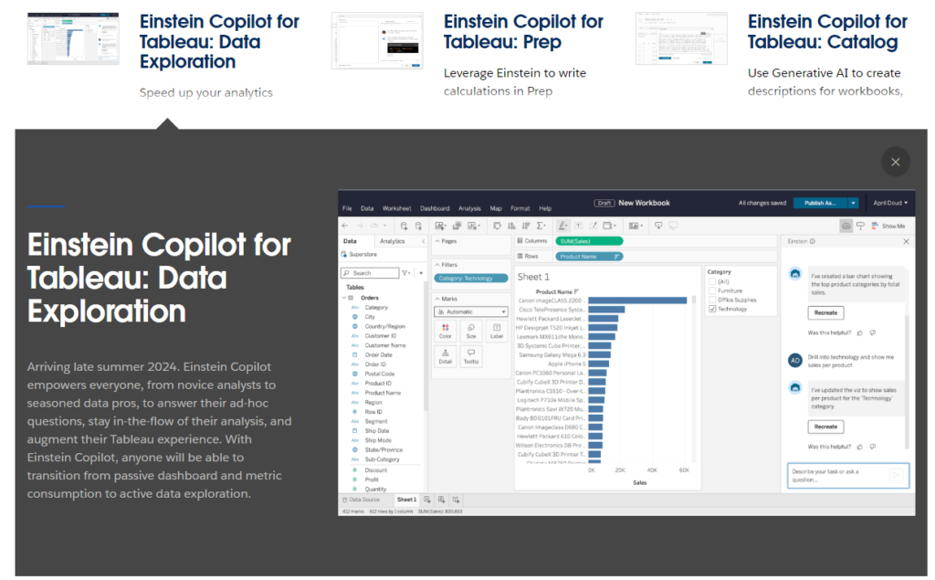 【Tableau Conference 2024】Einstein Copilot for Tableau | truestar Blog