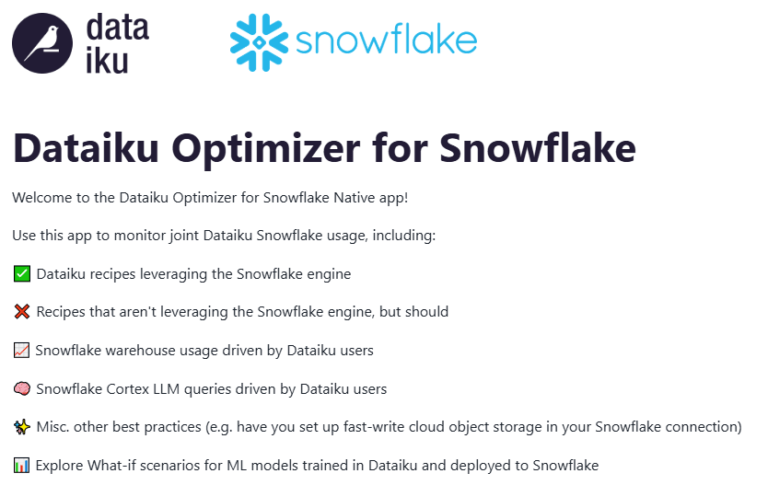 Dataiku Optimizer for Snowflakeはトライアル環境だと接続できなかった | truestar Blog